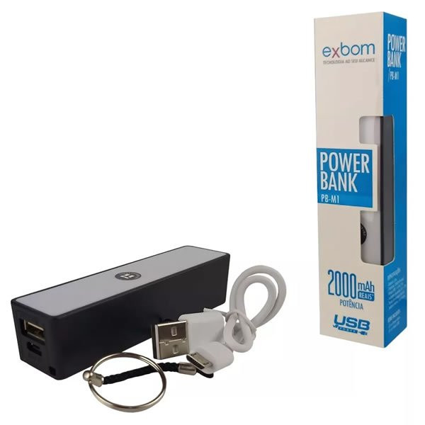 Rei da Loja Bateria Externa 1200mAh - Cores Sortidas