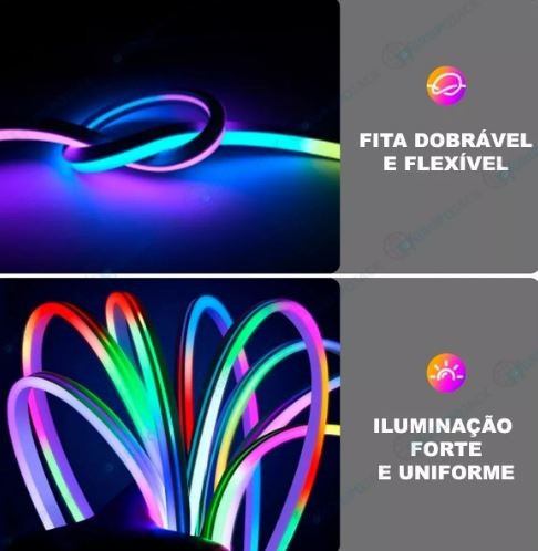Rei da Loja Fita LED Neon RGB Flexível - LED