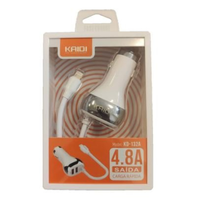 Rei da Loja Carregador Veicular USB Duplo