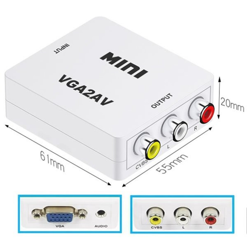 Rei da Loja Conversor VGA para AV (RCA)